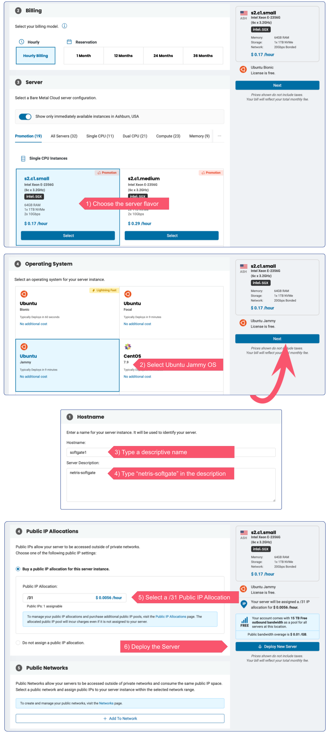 Provisioning Netris SoftGate nodes in phoenixNAP BMC — Netris Documentation
